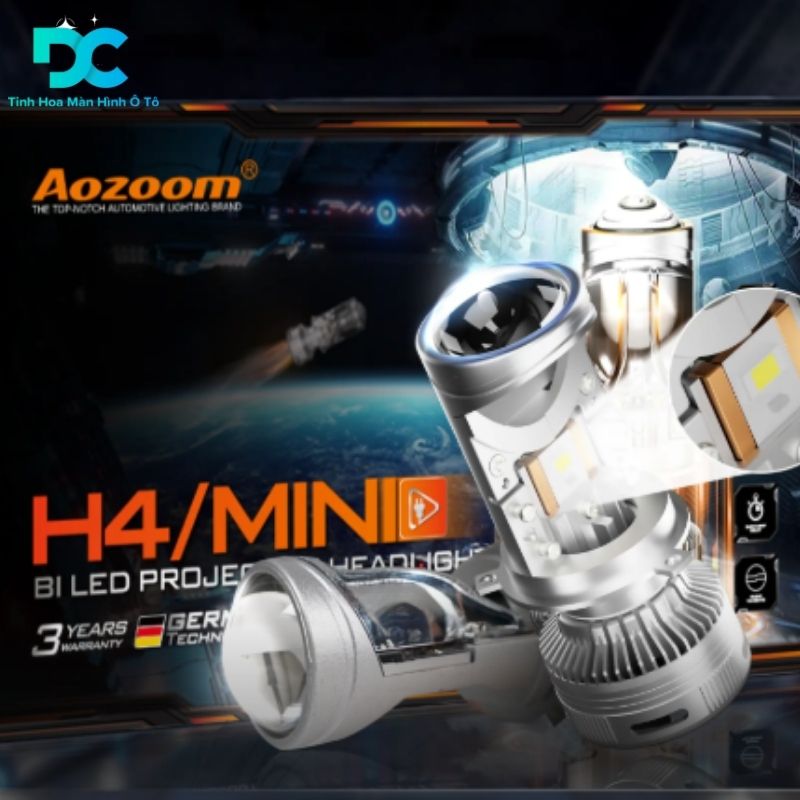 Bóng Led Mini H4 Aozoom | Giải Pháp Tăng Sáng Cho Đèn Halogen