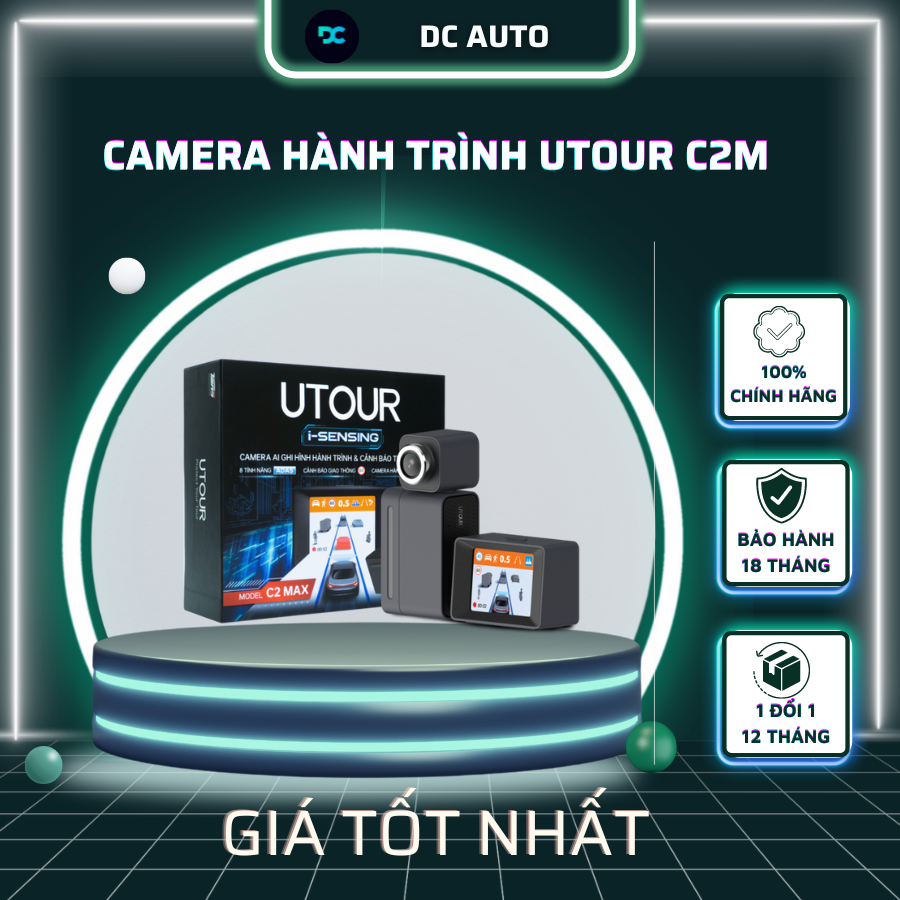 Camera Hành Trình Utour C2M | Cảnh Báo Va Chạm, Tích Hợp Công Nghệ AI